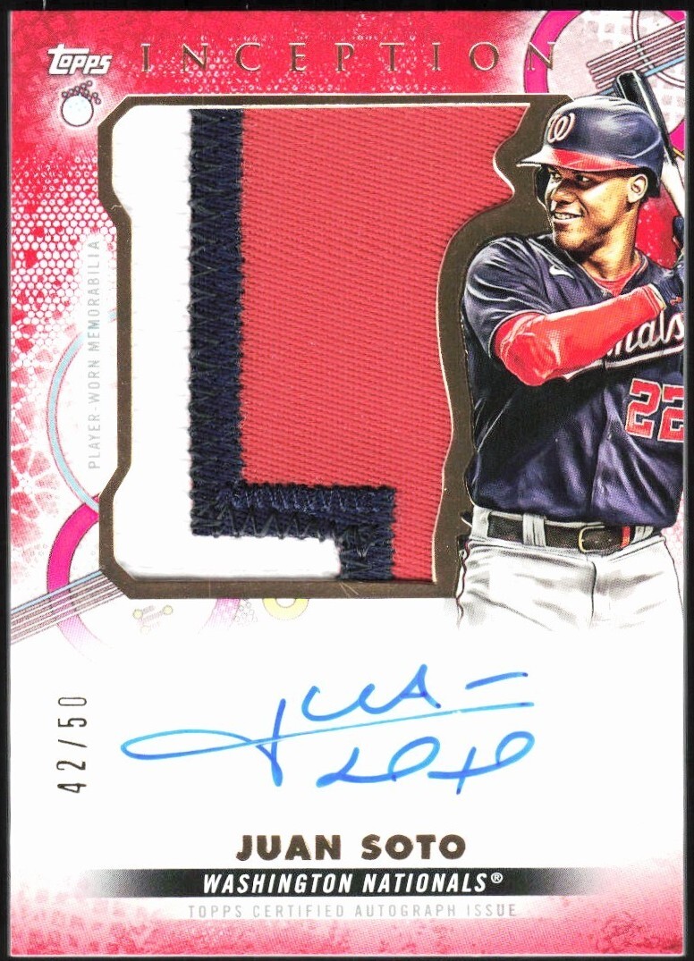 2022 Topps Inception - Inception Autograph Jumbo Patch Juan Soto #IAJP ...