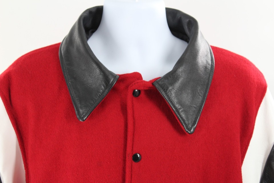VTG Portland Winterhawks Hockey Wool Leather Jacket Team Issued Men's ...