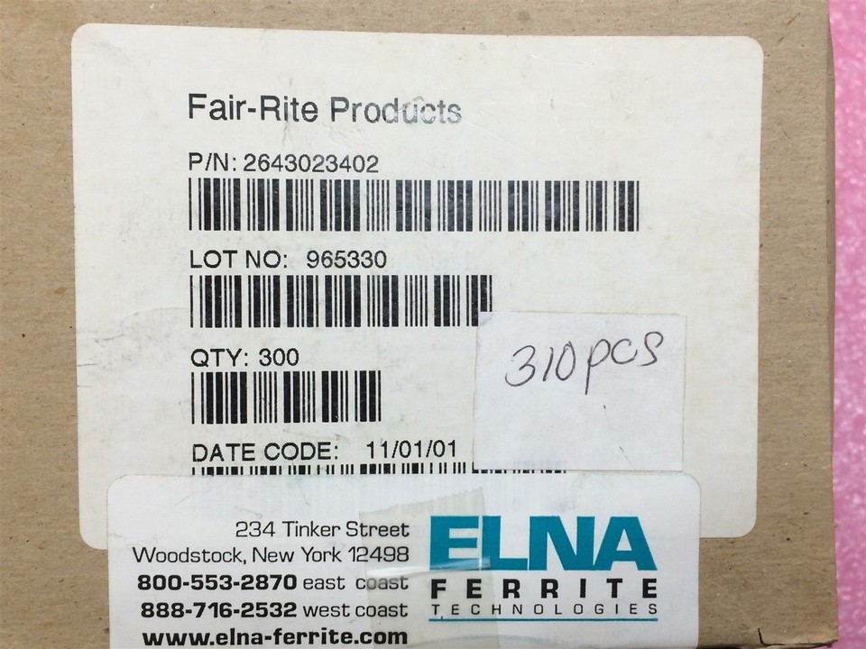 2643023402 ELNA FERRITE CABLE CORES 43 SHIELD BEAD 10 PIECES | eBay
