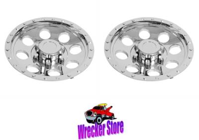 Set of 2 - 12" ABS CHROME PLATED WHEEL COVER, HUB CAP for Trailer ...