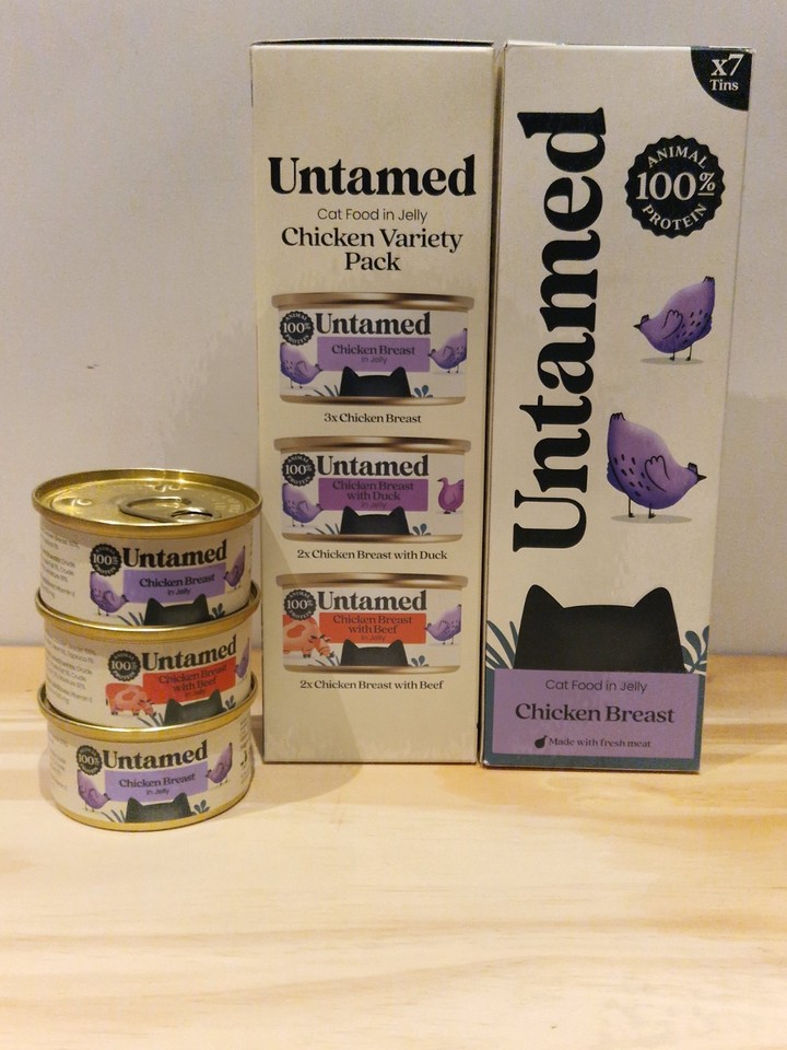 Untamed Cat Food Chicken Variety Pack and Chicken Breast in Jelly 14 ...