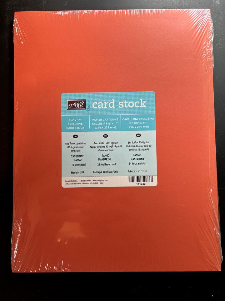 Stampin' Up! Cardstock 8 1/2 x 11, New in package 24 Sheets~Pick of ...