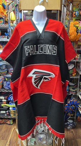 NFL Poncho Atlanta Falcons Acrylic Cotton/ NEW Made In 🇲🇽🇲🇽🇲🇽🇲🇽 | eBay