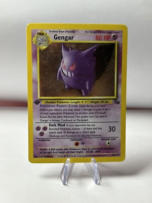 Pokemon Card - 1st Edition Gengar Fossil 5/62 Holo Rare | eBay