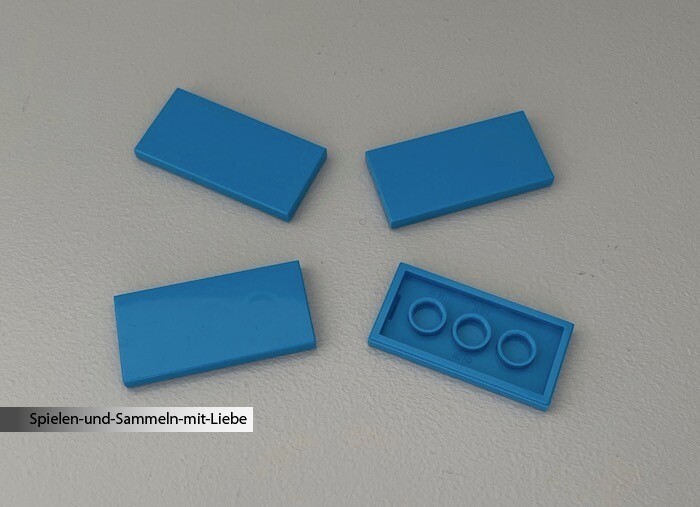 4 x LEGO® STEINE 2 x 4 NOPPEN GLATT FLIESEN 87079 FLIESE PLATTE DARK ...