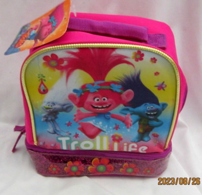 UNISEX TROLLS BRANCH POPPY DOME 9.5" INSULATED LUNCHBOX LUNCH BAG-BRAND ...