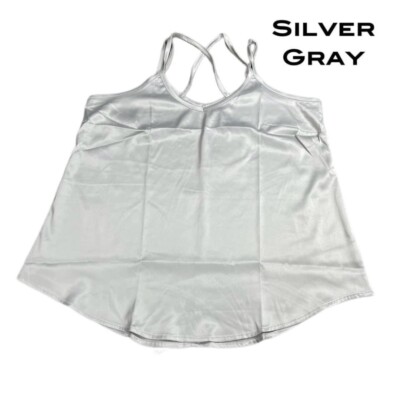3xl Lularoe Daniella Cross Back Camisole silky Solid Silver Gray Fits ...