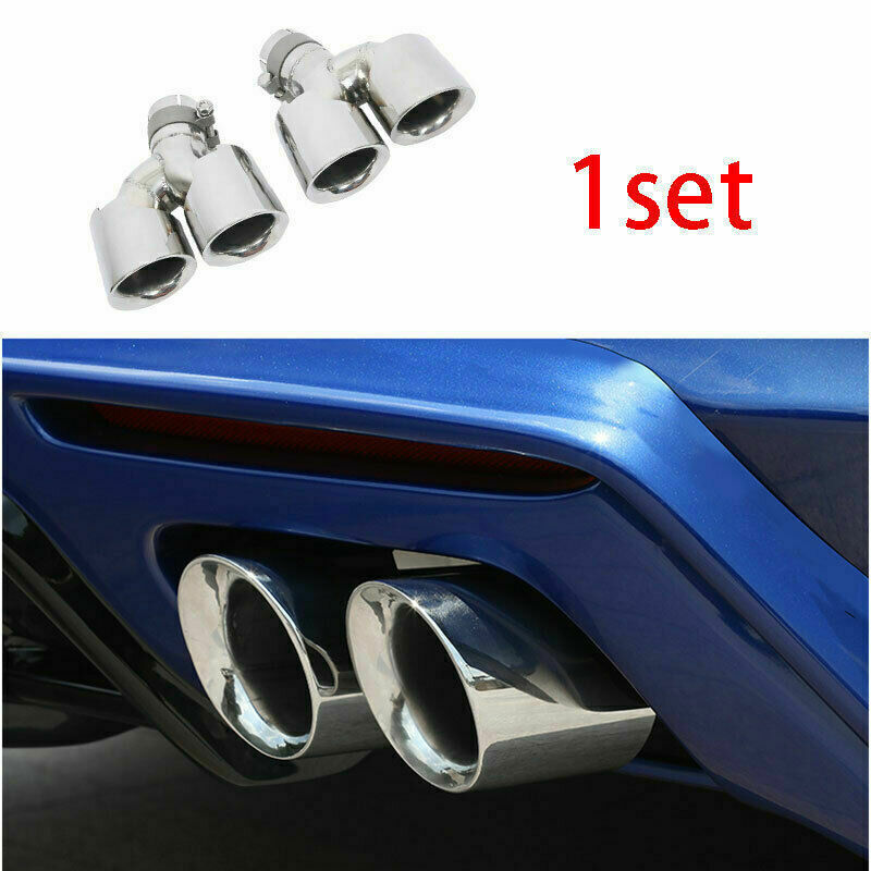 2X For Cadillac CT5 2020-2024 Chrome Rear Tail Throat Exhaust Muffler ...