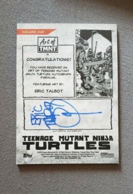 2019 Art of TMNT Autographs Orange #16 Eric Talbot SN 22/25 | eBay