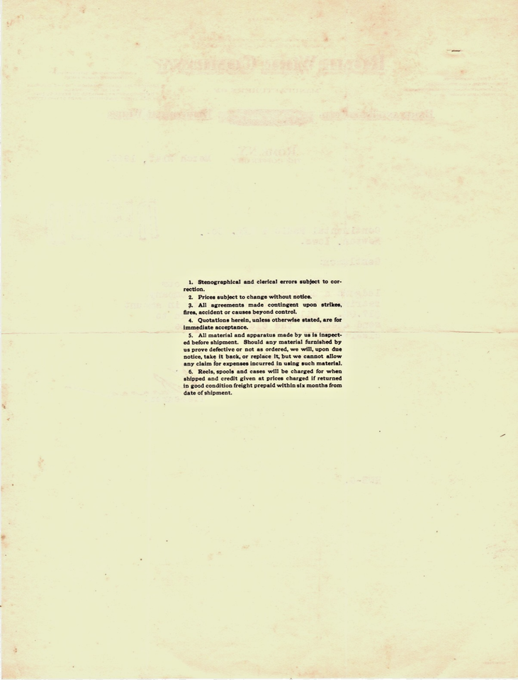 1923 Rome Wire Company Letterhead Rome New York Hand Signed | eBay