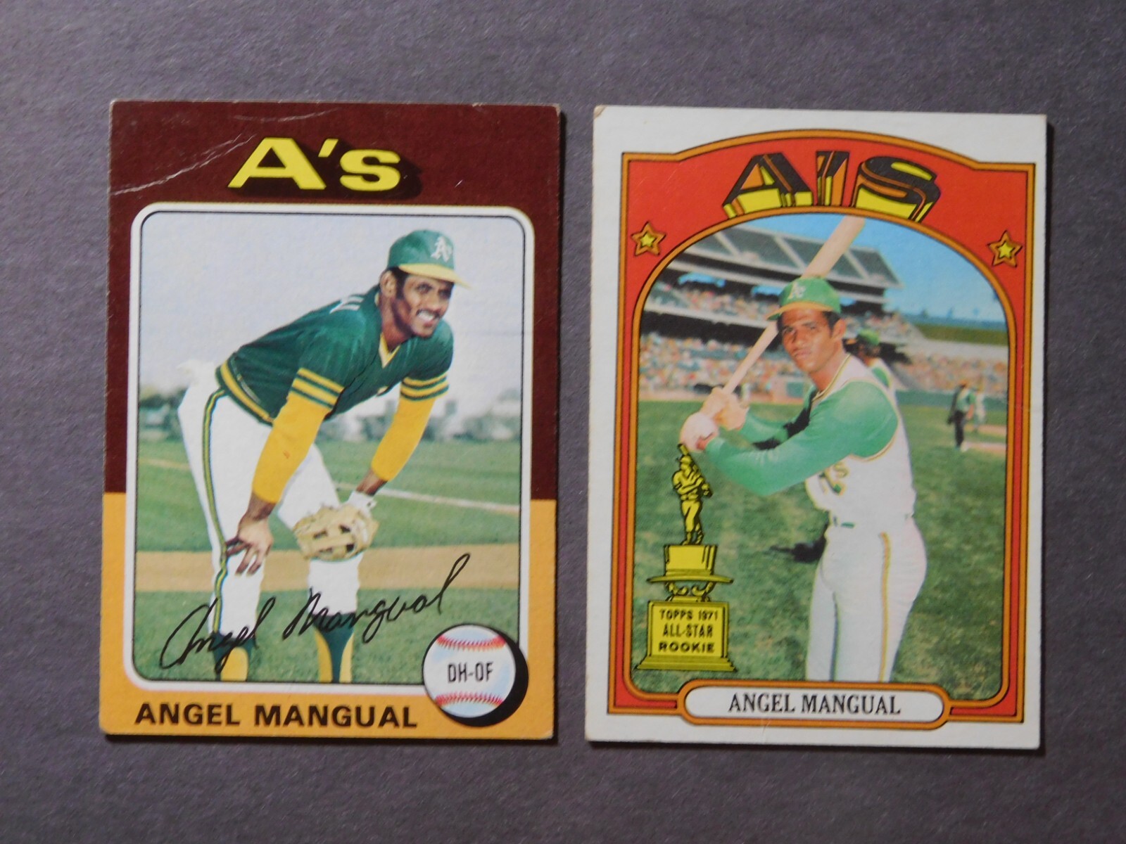 Angel Mangual 2 Card Lot ('75 has crease upper left) | eBay