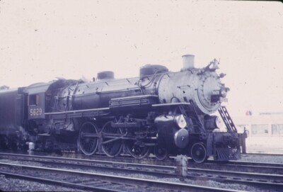 GTW Grand Trunk Western 4-6-2 steam engine Kodachrome Original Kodak ...