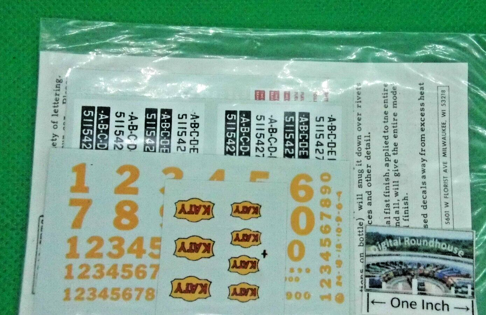 Walthers HO Decals #68-91 MKT Katy Diesel Freight-Pass, New Style ...