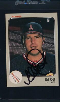 1983 Fleer #98 Ed Ott Angels Signed Auto *27564 | eBay
