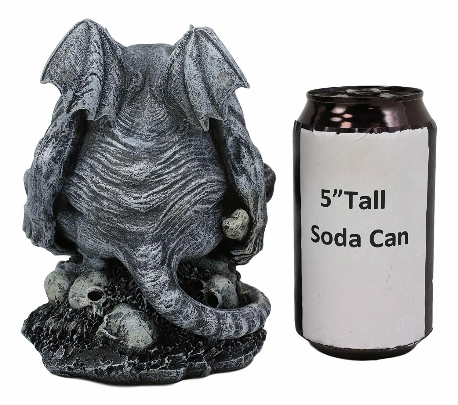 Ossuary Winged Toad Troll Gargoyle Standing On A Bed Of Skulls Statue 6 ...