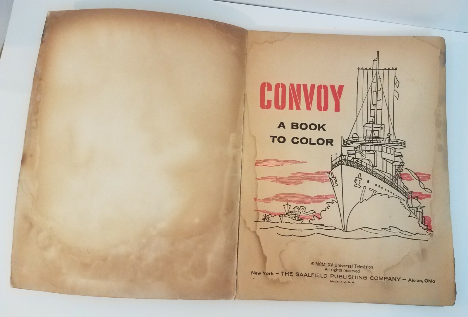 Vintage Convoy TV Series Coloring Book John Gavin Linden Chiles John ...