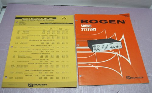 Bogen Amp and Product Information w/ Dealer Price List | eBay