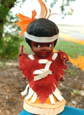 VERY RARE Vintage Native American Indian Girl Squaw Female Plastic ...