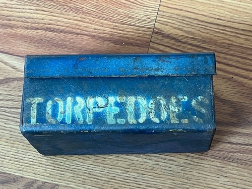 Antique Estate Military Blue Heavy Metal 8"X5"X3" Torpedoes Torpedo Box ...