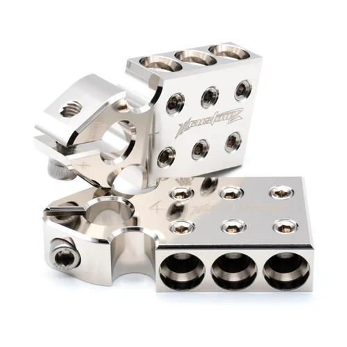 Pair ILL Customz Battery Terminals 0 Gauge 6 Input SAE Top Post Clamp ...