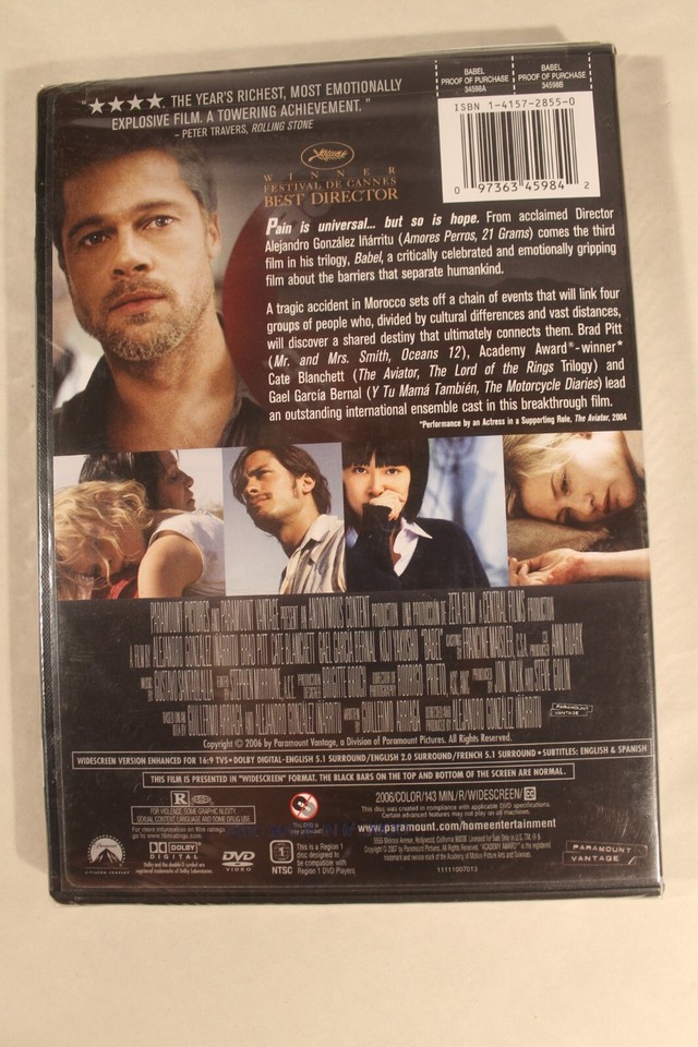 Babel (Widescreen, DVD, New) Brad Pitt, Cate Blanchett 97363459842 | eBay
