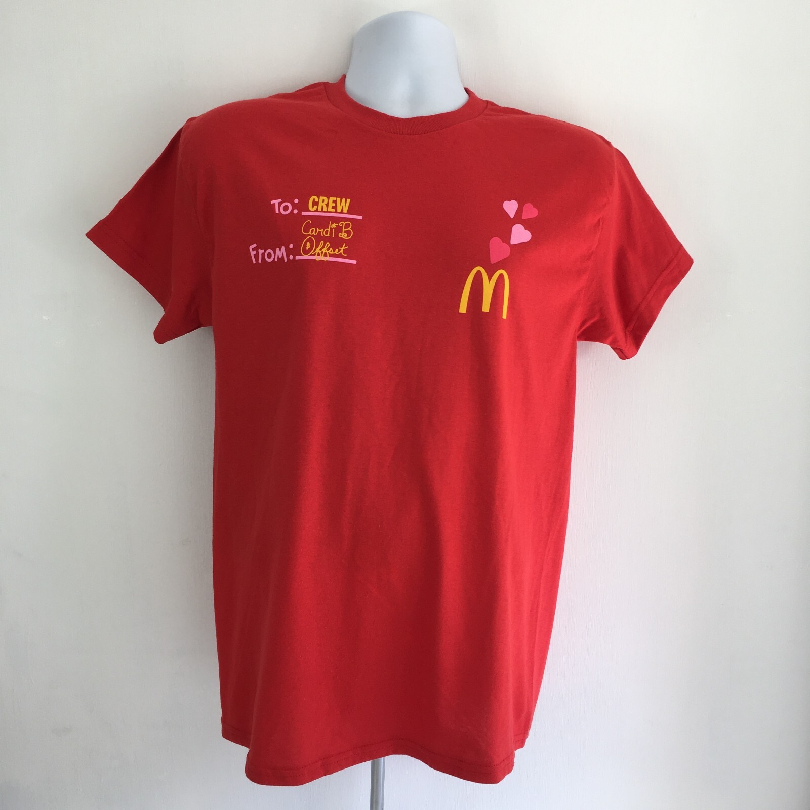McDonald’s Cardi B & Offset Meal Red Employee T-Shirt… - Gem