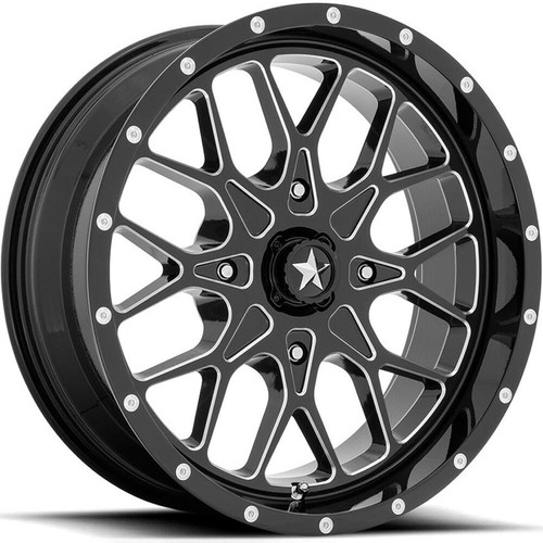 4 Wheels 18" M45 Portal 18x7 4x156 Gloss Black Milled 0ET 115.1CB (M45 ...