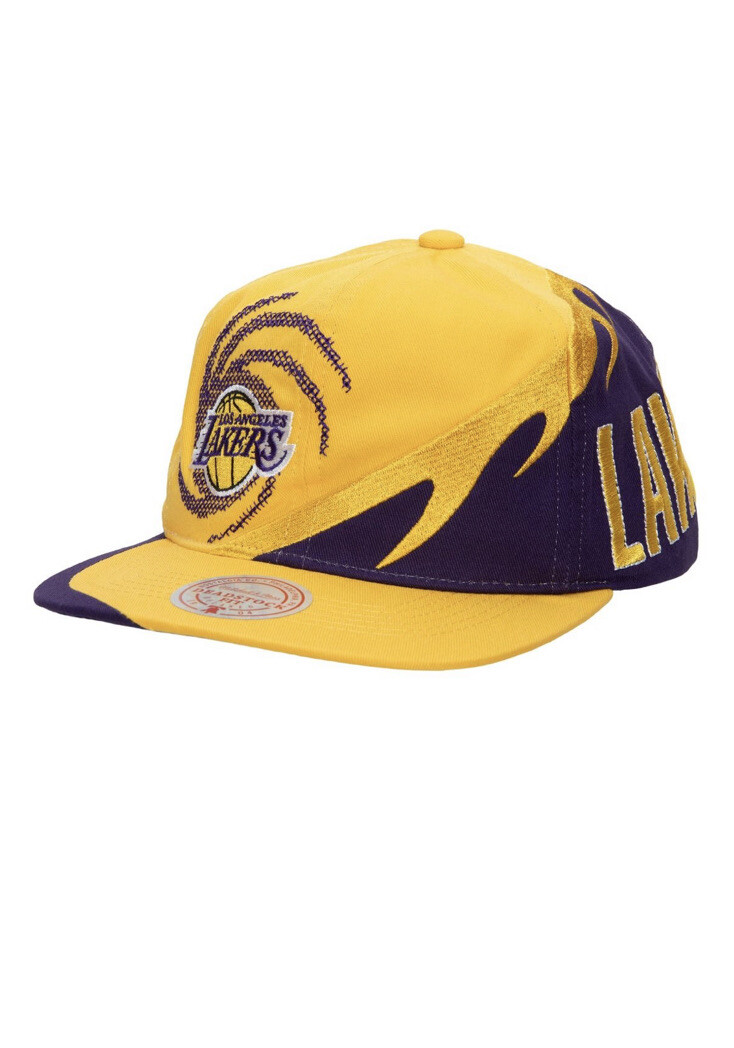 Los Angeles Lakers New Mitchell & Ness Spiral Gold Purple Snapback Era Hat Cap | eBay