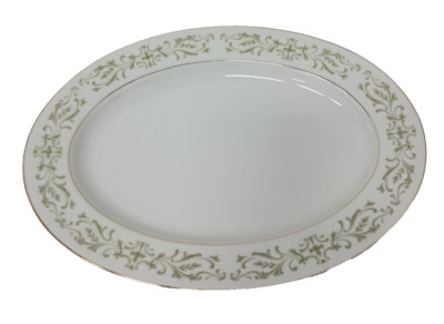 Vintage Allegro Fine China Japan White Porcelain Floral Oval Serving ...