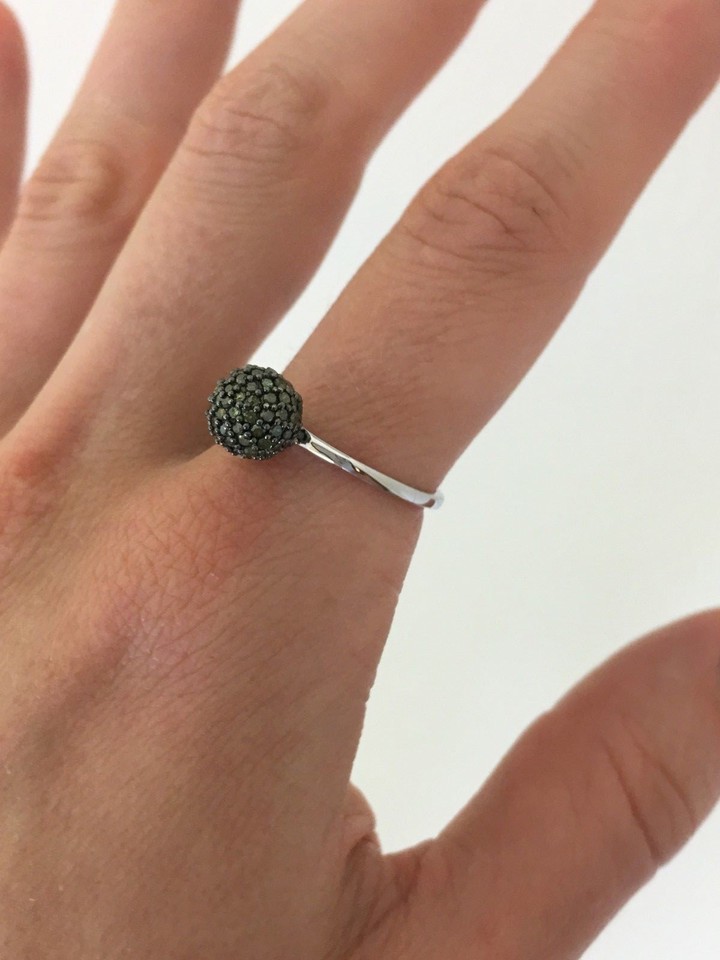 Limited Edition Mint Frappe .75 ctw Green Diamond Orbis Ring 14K ...