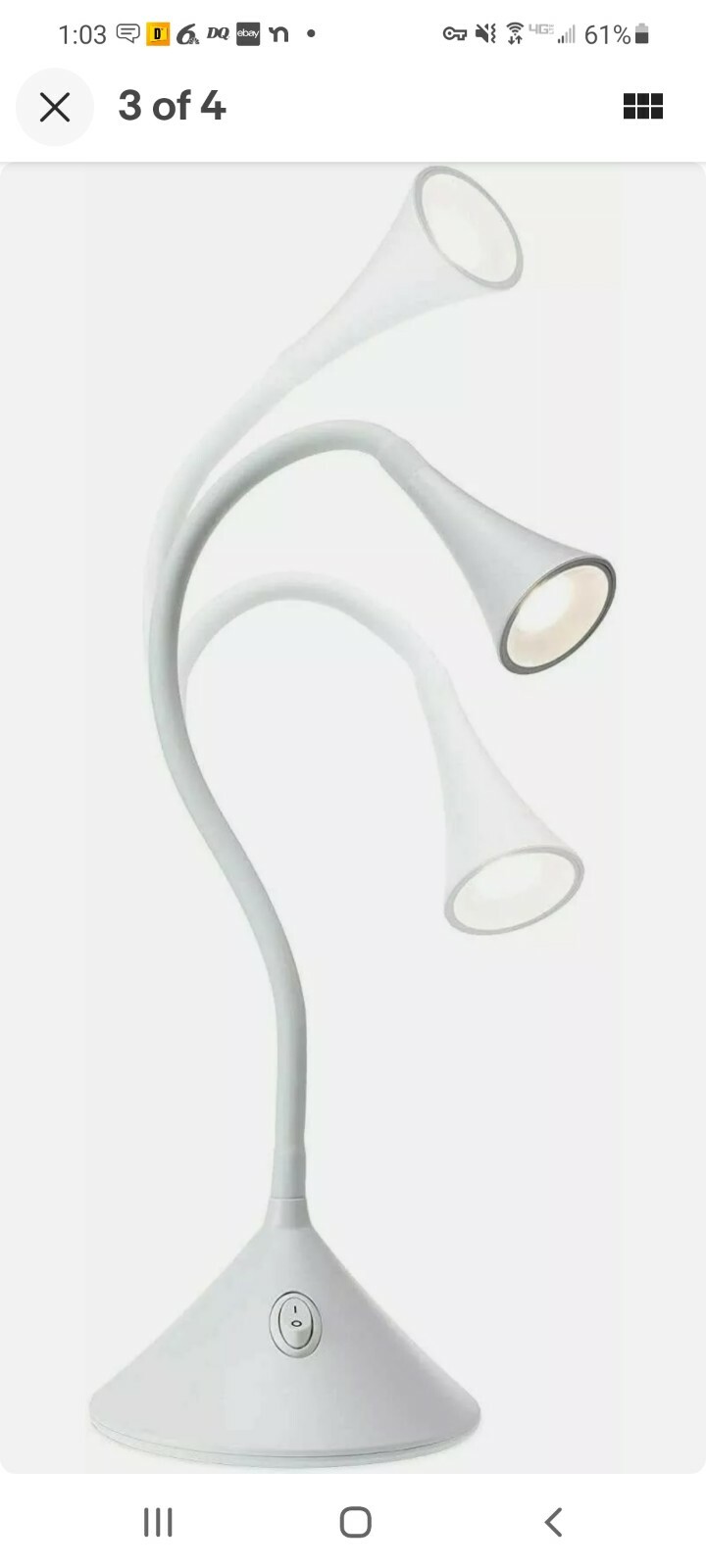 Sunbeam Flexible LED Desk Lamp 3.2w 290 Lumens 4000k 16620 30811035 for ...