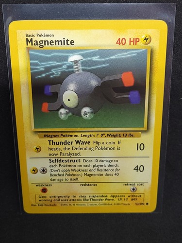 Magnemite Base Set 1999 Unlimited Print , 53/102 Pokemon Card. | eBay