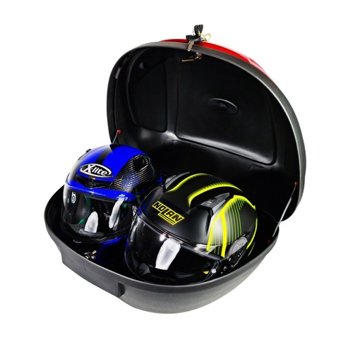 Motorcycle Top Box Extra Large 52L Top Case XL Universal Fitting Fits 2 ...