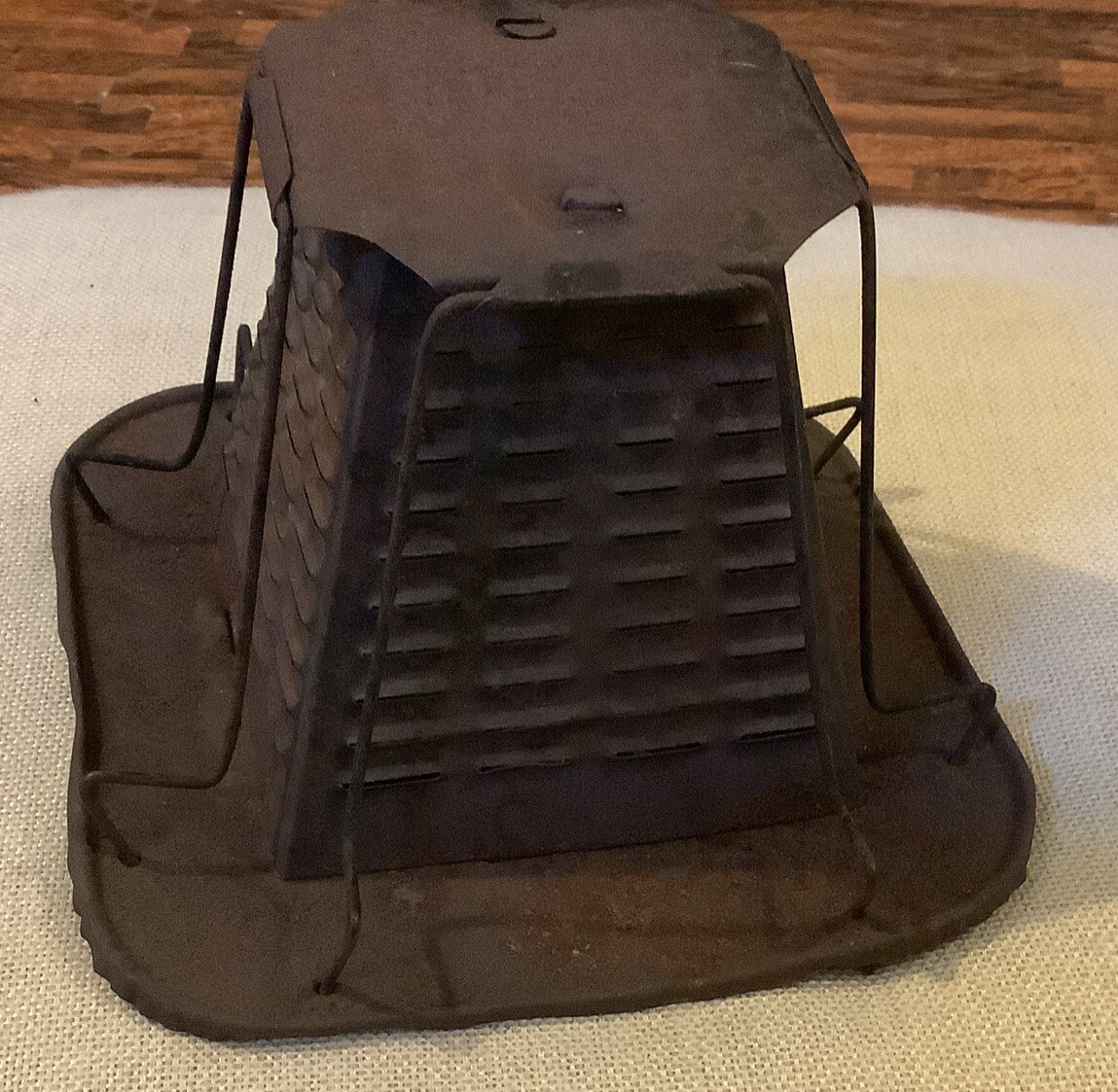 Antique Vintage Camping Toaster 4 Slice Rustic Tin Open Flame Stove | eBay