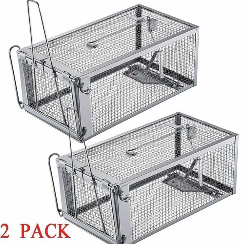 2pcs Rat Trap Cage Small Live Animal Pest Rodent Mouse Control Catch ...