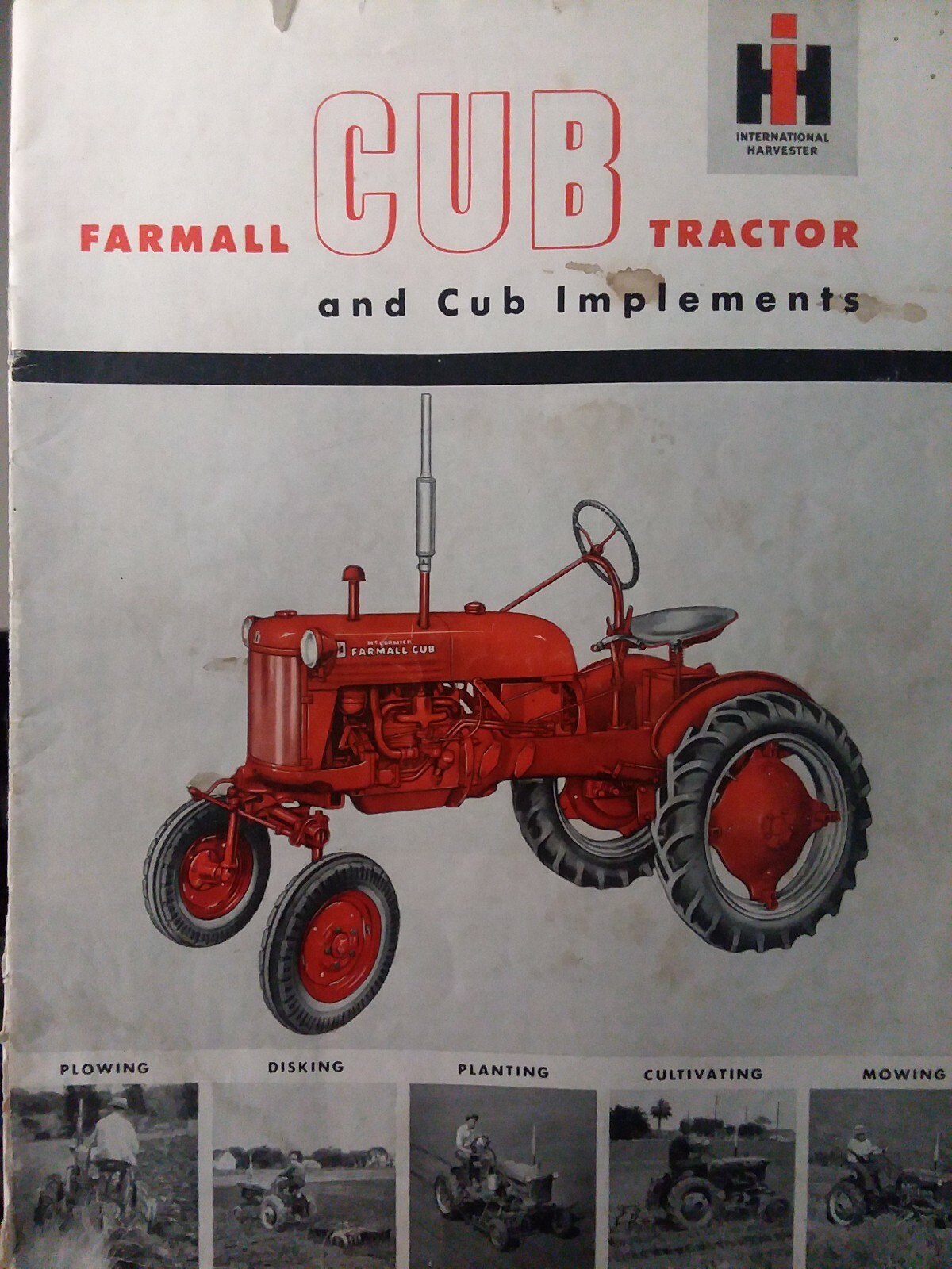 International ih Farmall CUB Tractor Ag Farm Color Sales Brochure ...