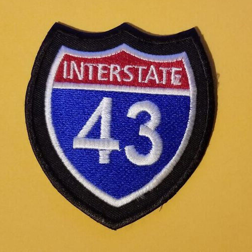 US Primary Interstate 43 Highway approx 2.75x3" Embroidered Patch * | eBay