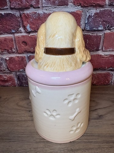 DNC COCKER SPANIEL PORCELAIN DOG TREAT COOKIE JAR CERAMIC FIGURINE ...