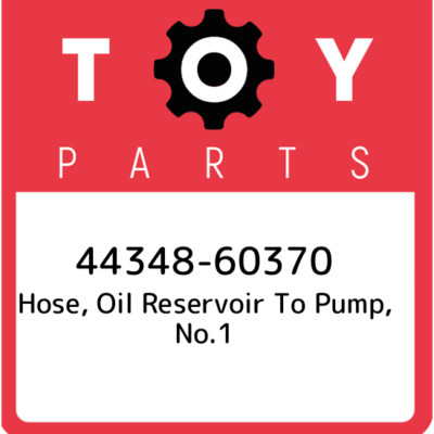 44348-60370 Toyota Hose, oil reservoir to pump, no.1 4434860370, New ...
