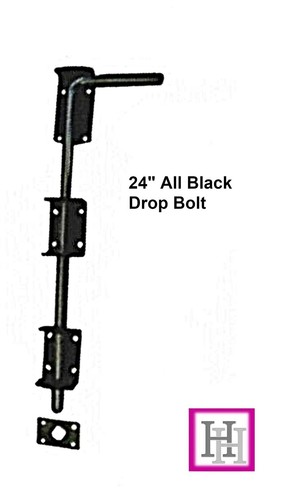 24" HEAVY DUTY STABLE DROP BOLT DOOR GATE GARAGE SHED SLIDING PADBOLT ...