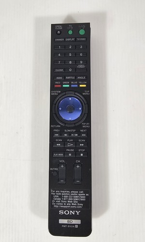 Genuine SONY BD Remote Control RMT-B101A, Tested, Working | eBay