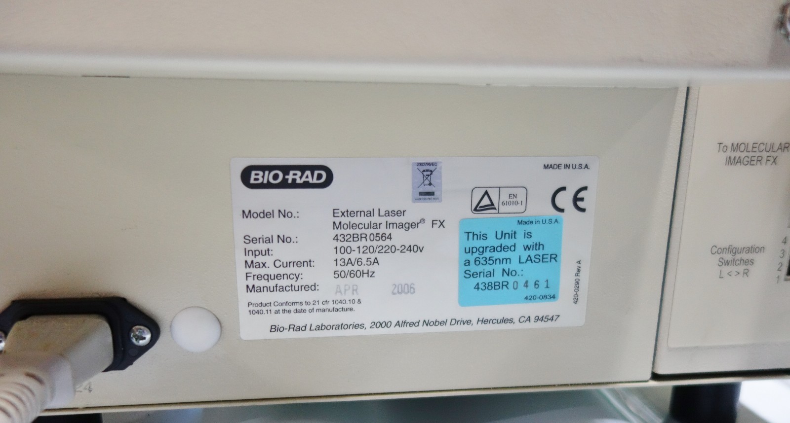 BIO-RAD PHAROSFX PLUS MOLECULAR PHOSPHOR IMAGER/ SCANNER w 488/635nm ...