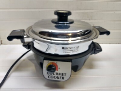 Kitchen Craft Americraft 2.5 Qt Saucepan Stainless Electric Slow Cooker ...