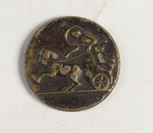 Victorian Roman Chariot Horse 1 Piece Brass Button Fab! R98 | eBay