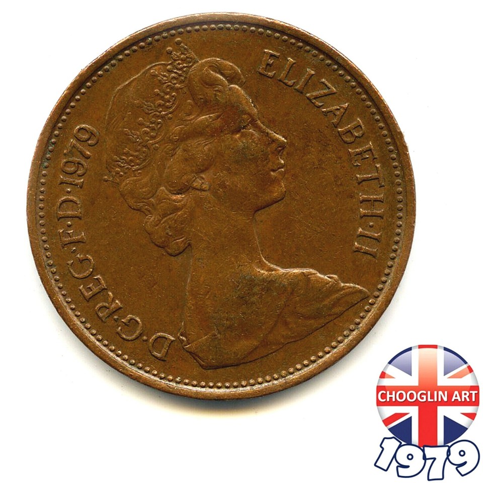 A BRITISH 1979 ELIZABETH II TWO PENCE 2p coin, 47 Years Old! | eBay