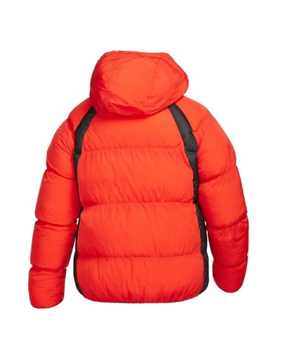 Nike Air Jordan Essential Puffer Jacket Insulated Red Hooded Black Logo ...