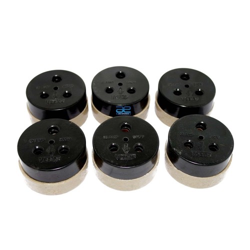 Vintage Bakelite Ceramic Electric Plug Socket 16 Amp 240 Volt x 6 Units ...