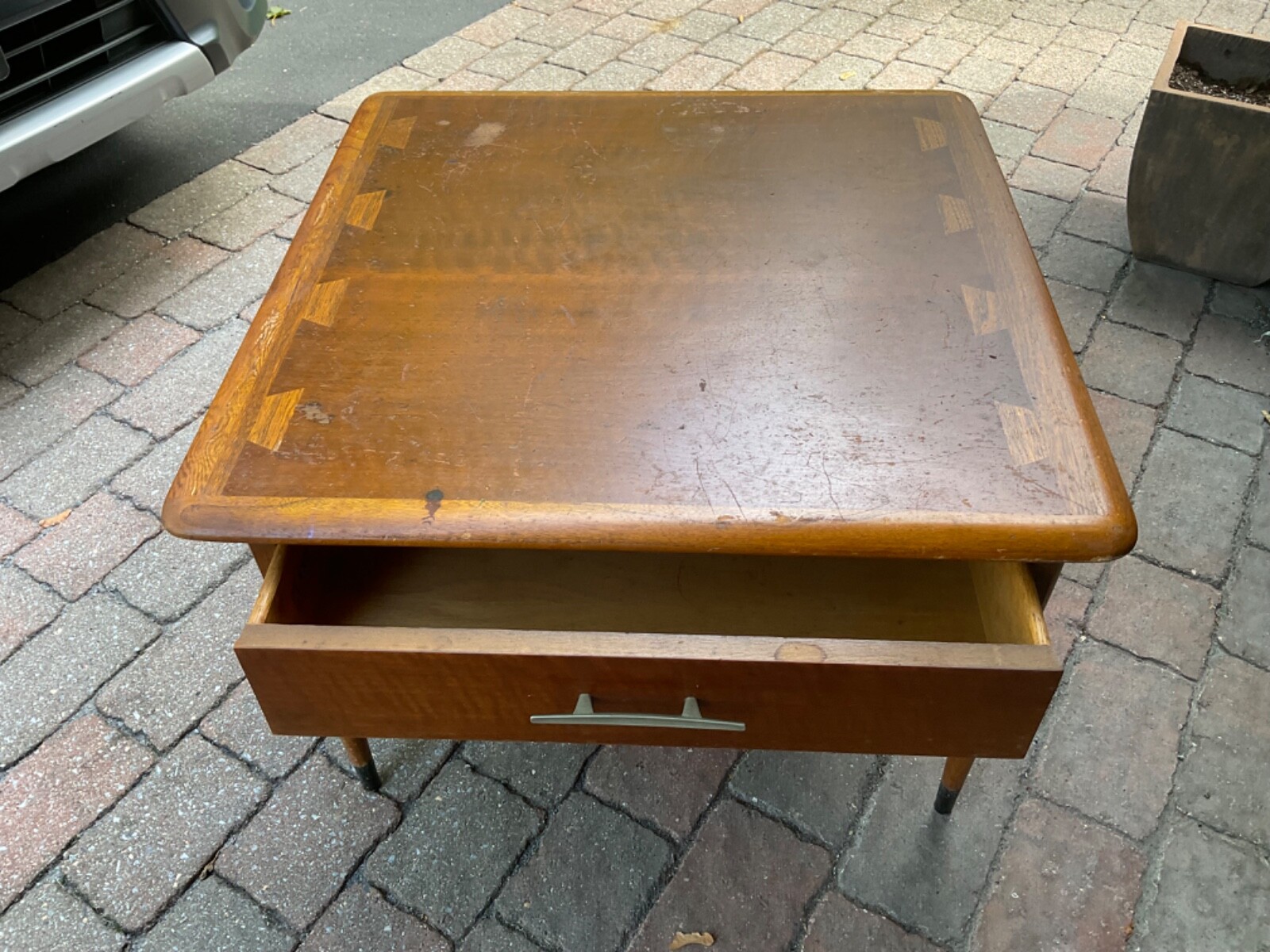 LANE 1964 MCM Mid Century Modern Coffee Side End Table w/Drawer Style ...