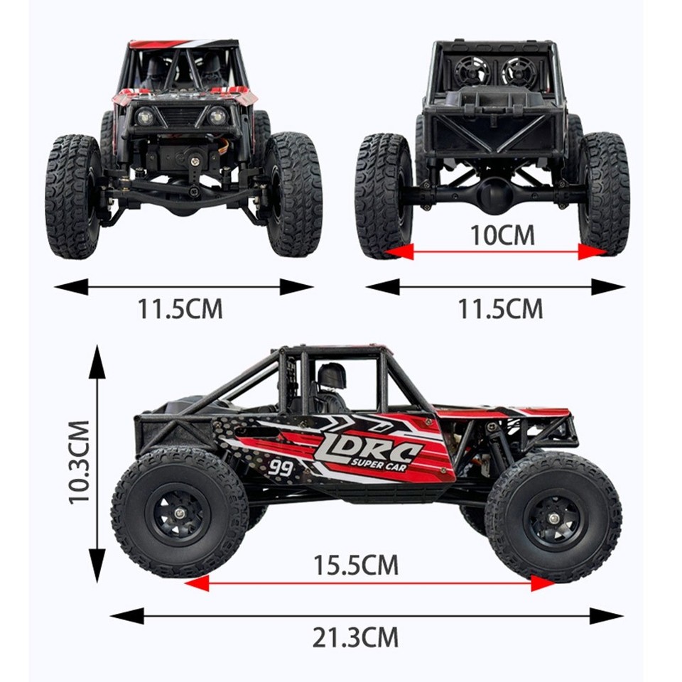 For LDRC Rc Car 18499 1/18 Remote Control Climbing Car 4wd Professional ...