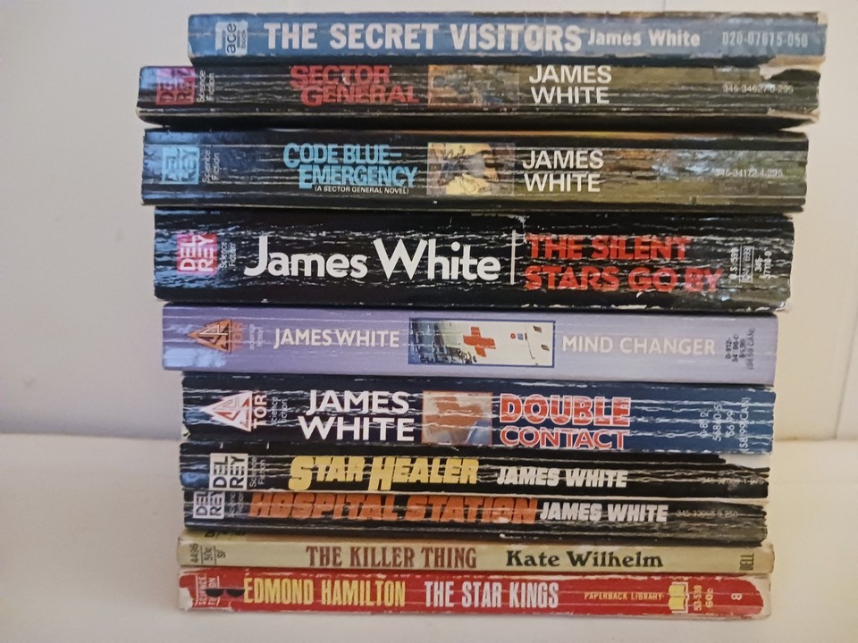 10 Science Fiction Paperback Book Lot James White The Secret Visitors ...